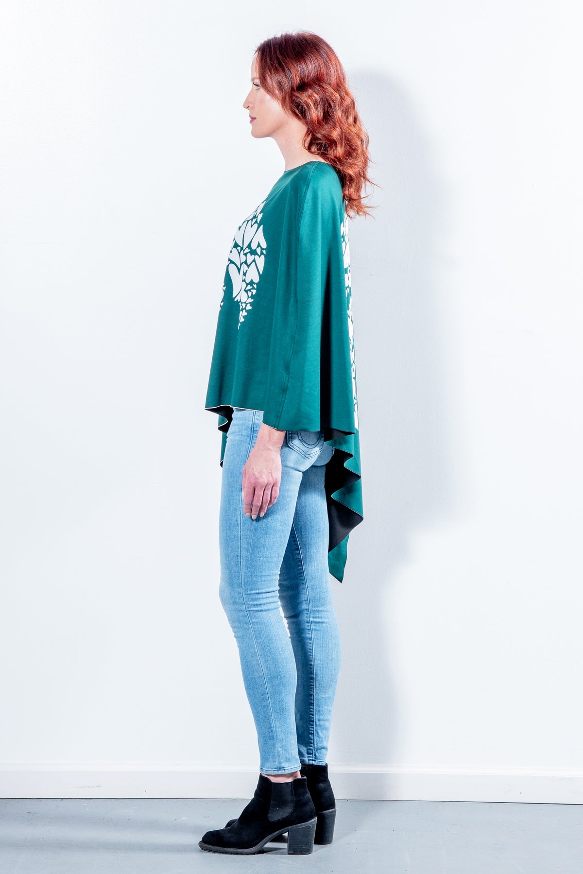 Michigan State Green & White Reversible Game Day Poncho with Hearts ...